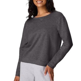 Hanes Womens V-Notch Pullover Fleece Sweatshirt, Slate Heather, X-Large