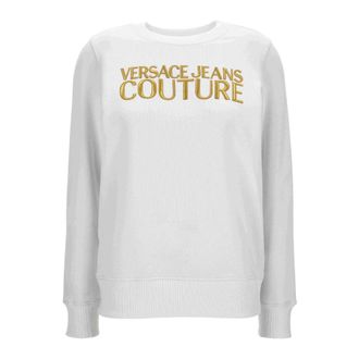 Versace Jeans Couture Femme, Sweatshirts et sweats &agrave; capuche, Blanc, Taille: 42 FR Versace Jeans Couture Sweaters