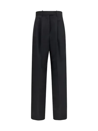 Givenchy Womens Trousers Double-Pleat Wool-Mohair Black Wool (ovis Aries)