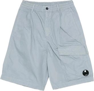 C.P. Company C.p. Company, Homme, Shorts, Bleu, Taille: L Short en coton &agrave; taille &eacute;lastiqu&eacute;e