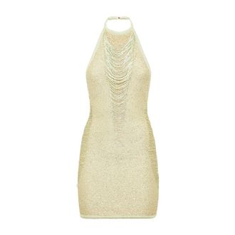 Philipp Plein Femme, Robes, Vert, Taille: 40 FR Paillettes Mini Dress Multicutting