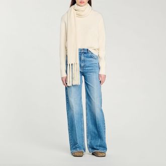 Sandro Strickpullover mit integriertem Schal