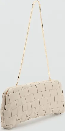 Mango Sac port&eacute; main tress&eacute; blanc cass&eacute; - Femme - Taille unique - MANGO