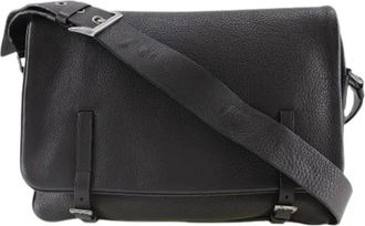 Prada Sac port&eacute; &eacute;paule en cuir pr&eacute;-poss&eacute;d&eacute; - Homme - Pre-owned - Noir - Taille: ONE Size