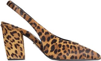 Prada Leopard Print Slingback Pumps