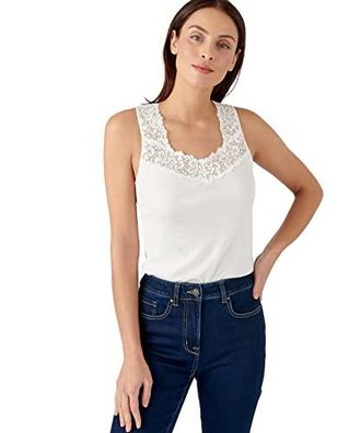 Damart Débardeur Douceur Soyeuse Thermolactyl, Femme, Blanc, Taille L, sans Manches