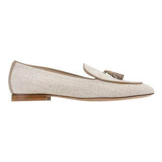 Kiton Damen Fringed Slip-On Loafers - - Shoes - Damen - Beige - 39 EU