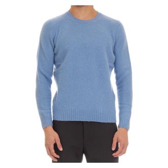 Drumohr Blauer Rundhalsausschnitt Pullover Weicher Griff - - Knitwear - Herren - Blau - L