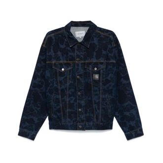 Carhartt Work in Progress Indigo Camo Denim Jacke - - Jackets - Herren - Blau - XS