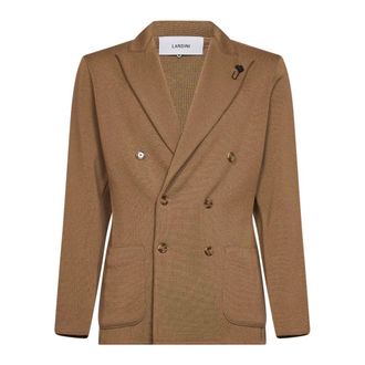 Lardini Zweireihiger Wollblazer - - Jackets - Herren - Braun - XL