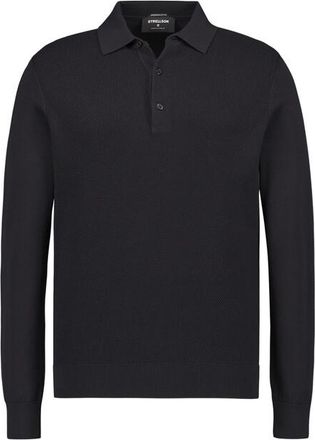 Strellson Herren Pullover schwarz Baumwolle unifarben
