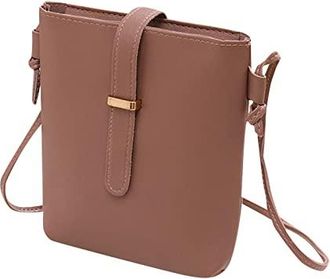Generic Sac &agrave; bandouli&egrave;re tendance pour femme - Couleur unie - Mini design l&eacute;ger - Sac &agrave; bandouli&egrave;re pratique - Compagnon quotidien, caf&eacute;, Taille unique