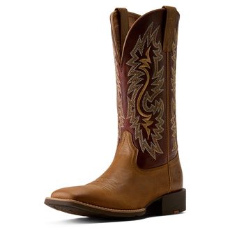 Ariat Mens Sport Colter Wide Square Toe Western Boots in Sorrel Crunch Roasted Chestnut, D Medium Width, Size 44.5, by Ariat