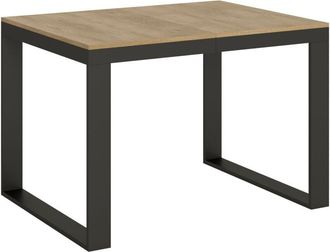 Itamoby Ausziehbarer Tisch 90x120/224 cm Gestell Tecno Evolution Nature Eiche Anthrazit