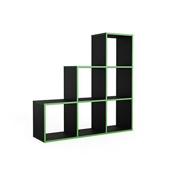 Vicco &Eacute;tag&egrave;re descalier, Noir/Vert, 107.2x107.8cm