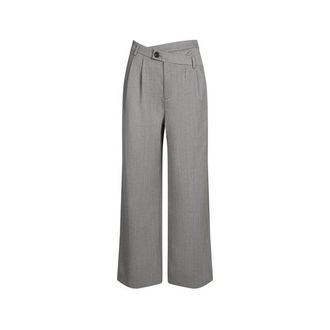 Saison 1865 Pantalon large Ucros taille haute en laine m&eacute;lang&eacute;e