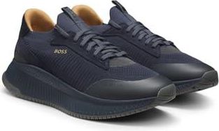 BOSS Hommes TTNM Evo Slon Baskets TTNM Evo avec Tige en Maille et Finitions en Cuir su&eacute;d&eacute;