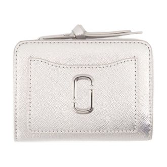 Marc Jacobs Womens Compact Silver Calfskin Wallet