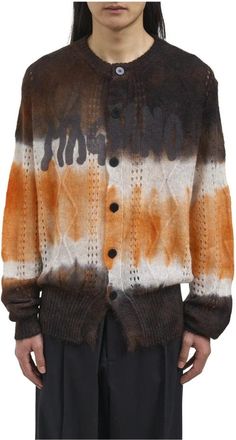 Magliano Homme, Pulls, Multicolore, Taille: XS Cardigan Bimbo Psych&eacute;d&eacute;lique Magliano