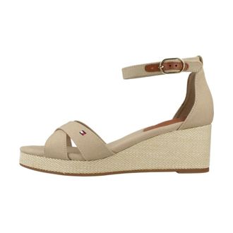 Tommy Hilfiger Femme, Chaussures, Brun, Taille: 40 EU Escarpins compens&eacute;s mi-hauts crois&eacute;s Flag
