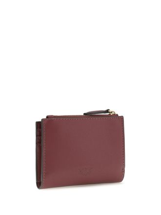 Pinko Womens Wallet With Logo Ribes Intenso-Antique Gold Calf Leather Bos Taurus