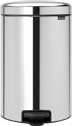 Brabantia 113987 Treteimer mit Inneneimer aus Kunststoff, stahl, Brilliant Steel, 20 Liter