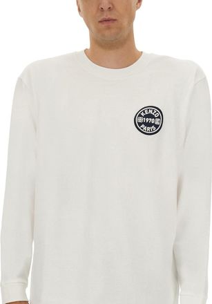 Kenzo Long-Sleeved Cotton T-Shirt - White