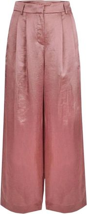 ottod'Ame Femme, Pantalons, Rose, Taille: 38 FR Pantalone Blush Wide Leg Pantalons