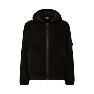 C.P. Company C.p. Company, Homme, Sweatshirts et sweats &agrave; capuche, Noir, Taille: 2XL Curduroy Zip Hooded