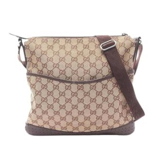 Gucci Sac bandouli&egrave;re en toile GG en cuir Pre-owned - Femme - Pre-owned - Beige - Taille: ONE Size