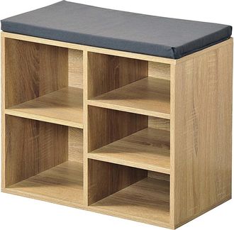 Hti-Line Schuhbank Katja Schuhregal, Regal, Bank, Sitzkissen