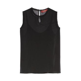 Max Mara Schwarzes Studio Top - Latino-Stil - - Tops - Damen - Schwarzk - XS