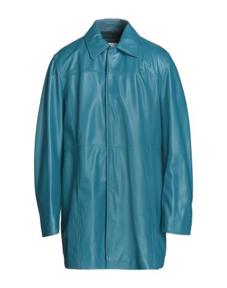 8 by YOOX LEATHER STRAIGHT COAT
