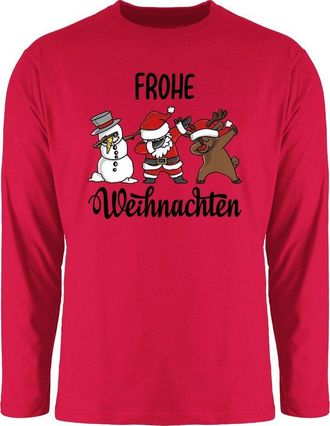 Shirtracer Rundhalsshirt Dabbing Frohe Weihnachten I Schneemann I Weihnachtsmann I Elch I Renti Weihachten Kleidung