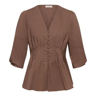 Inwear Hazeiw Fitted Blouse - - Blouses & Shirts - Damen - Braun - M