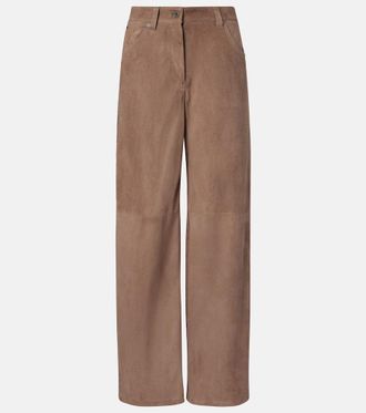 Brunello Cucinelli Pantalon ample en daim