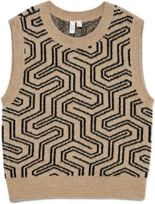 Vero Moda Vero Moda O-Neck Vest Vmleila SL Btq Gilet &agrave; col Rond, Gris Clair, XL Femme