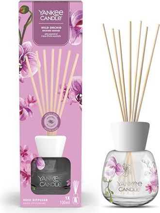 Yankee Candle Company Signature Diffusor mit Rattanst&auml;bchen | Wild Orchid | 100ml | bis zu 10 Wochen Duft | Recycelbare Verpackung | Perfekte Geschenke f&uuml;r Frauen