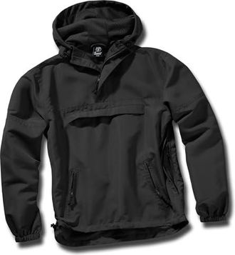Brandit Veste coupe-vent dété - Veste de pluie - Anorak - Veste de survêtement - Plusieurs couleurs - Tailles S à 5XL, Version américaine noire, M