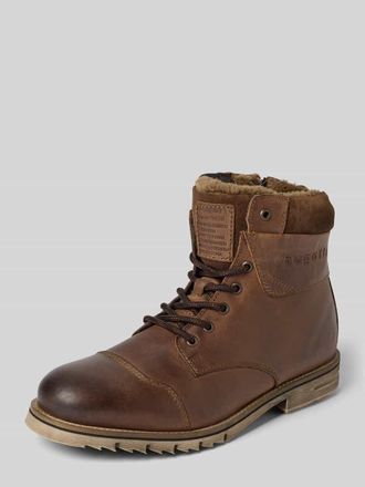 Bugatti Schn&uuml;rstiefel mit Label-Detail
