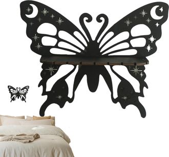 Generico Schmetterlings-Eckregal - Ausstellungsregal aus Holz | Holzregale mit Schmetterlingsst&auml;nder | schwebendes Schmetterlingsregal | Dekorationsst&auml;nder