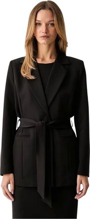Fracomina Femme, Vestes, Noir, Taille: 42 FR Blazer coupe droite