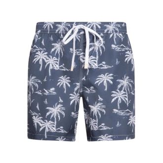Gran Sasso Badeshorts mit Palmenprint - - Swimwear - Herren - Blau - 2XL