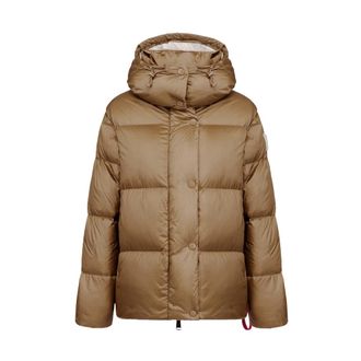 Afterlabel Gl&auml;nzende Nylon Kipnuk Daunenjacke - - Jackets - Damen - Braun - L