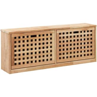 vidaXL Vidaxl - Banc de rangement de chaussures 94x20x38cm Bois massif de noyer