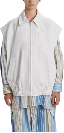 PDR Phisique Du Role Femme, Vestes, Blanc, Taille: 38 FR Gilet en jean