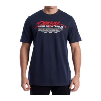 Diesel Denim Division T-Shirt - - Tops - Herren - Blau - M