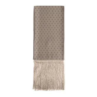 Ferragamo Seidenschal mit Fransen - - Accessories - Herren - Beige - ONE SIZE
