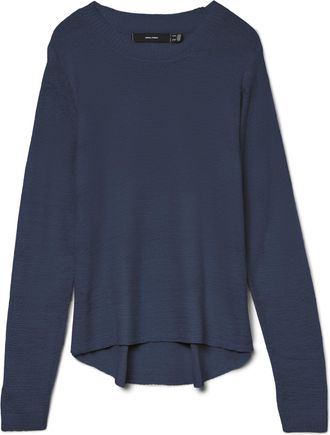 Vero Moda Damen Vmnuevocharity Ls O-Neck Ent Pullover, Navy Blazer, L