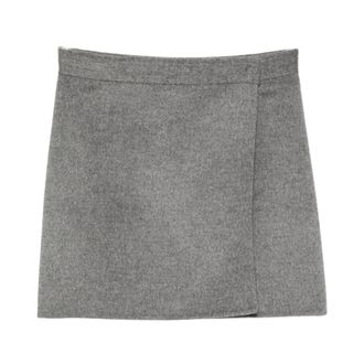 Semicouture Wickelrock aus Filzwolle - - Skirts - Damen - Grau - M
